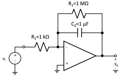 Fig. 2.9: The damped Miller integrator circuit.